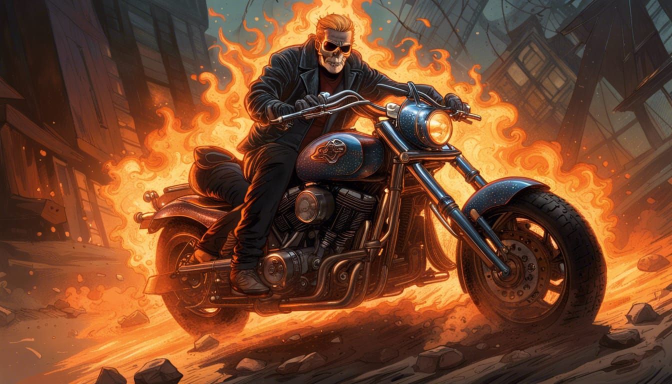Ghost Rider - AI Generated Artwork - NightCafe Creator