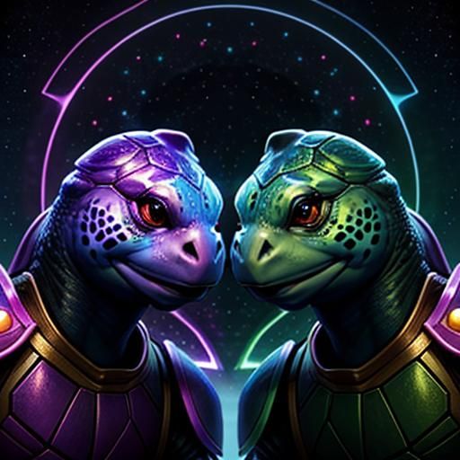 Alien Turtles - AI Generated Artwork - NightCafe Creator