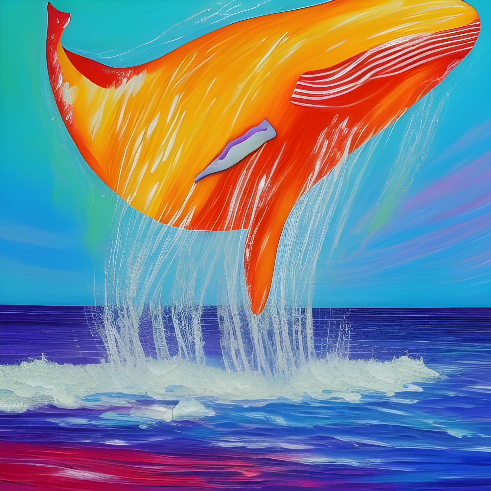 The Biggest Orangey-est Whale You Ever Saw - AI Generated Artwork ...