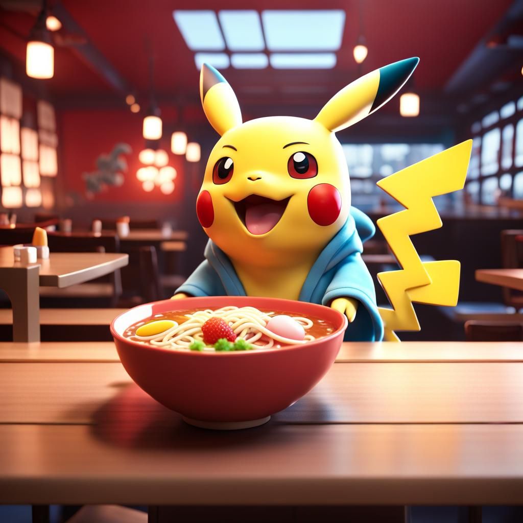 Pokemon and Ramen - AI Generated Artwork - NightCafe Creator