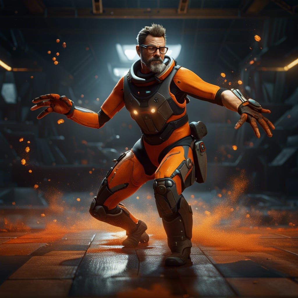 Gordon Freeman dancing - AI Generated Artwork - NightCafe Creator