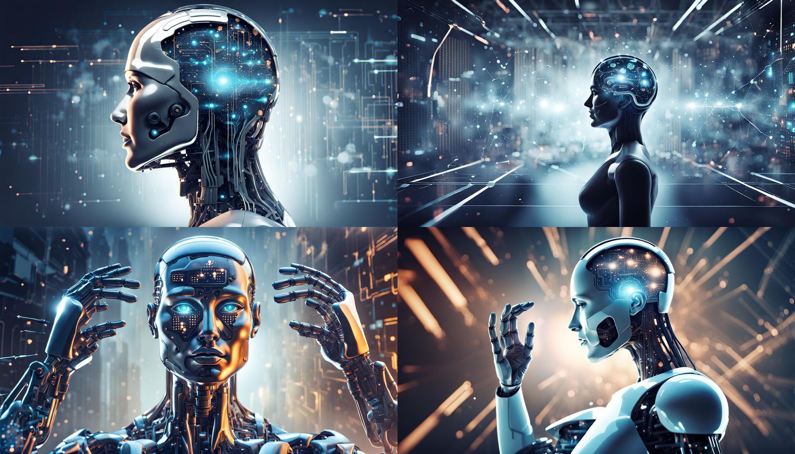 Single Abstract Artificial Intelligence delivering business news to ...