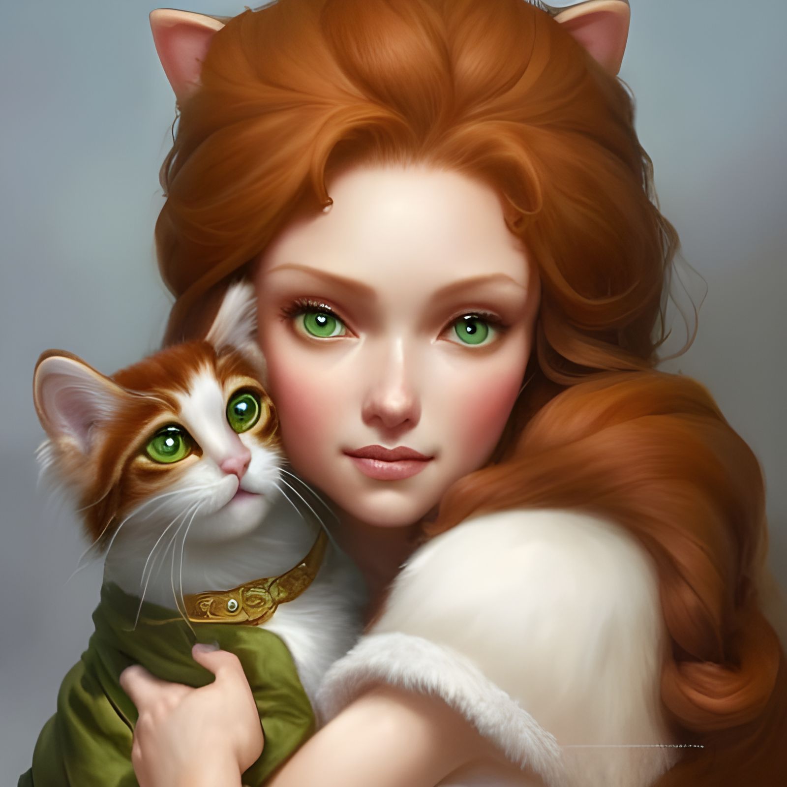 Cute girl with her best friend - AI Generated Artwork - NightCafe Creator