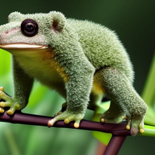 fuzzy Frog bear or Bearfrog - AI Generated Artwork - NightCafe Creator