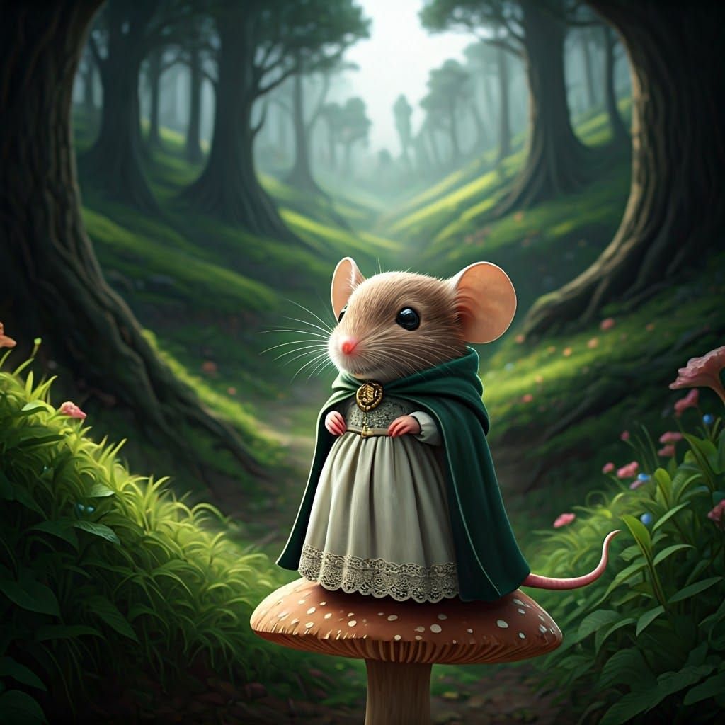 Whimsical Mouse Family Embarks on Thrilling Middle... - AI Art