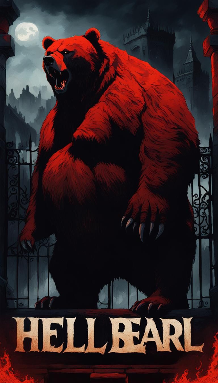 Movie Poster: "HELL BEAR" (Giant Obese Devil Bear Guarding the Gates ...