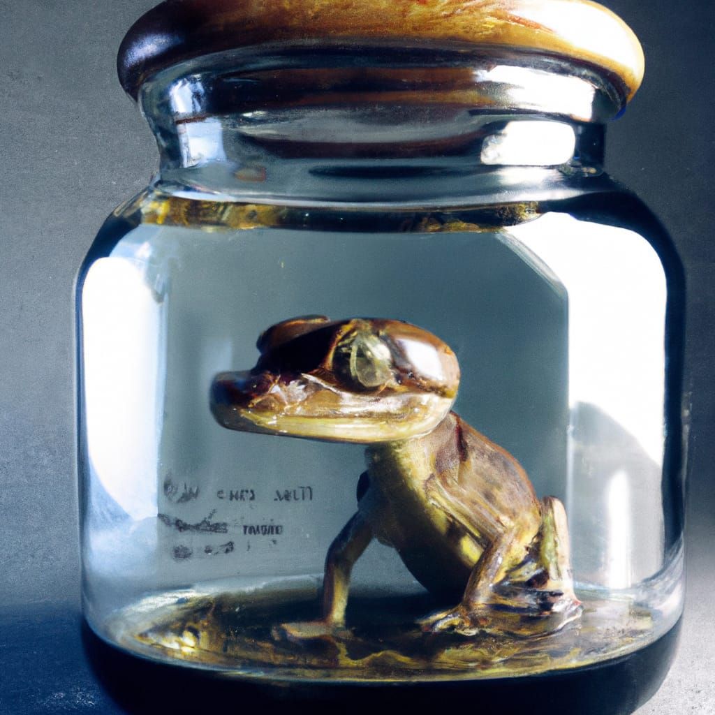 baby jabberwocky in a glass jar - AI Generated Artwork - NightCafe Creator