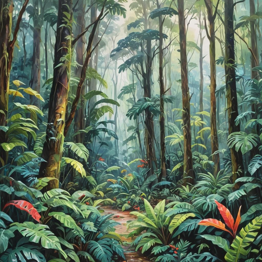 rainforest - AI Generated Artwork - NightCafe Creator