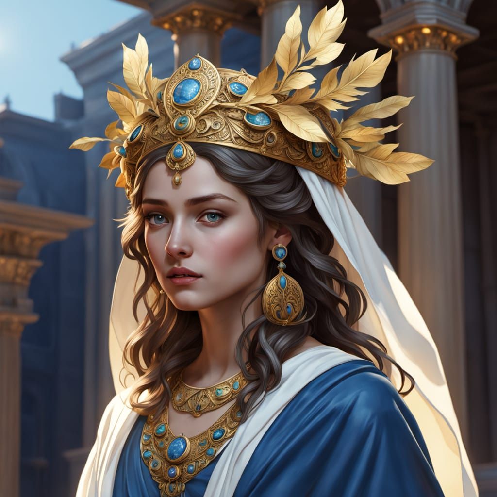 Greek Goddess Maia - Greek Goddess Maia in Opulent Art Nouve...