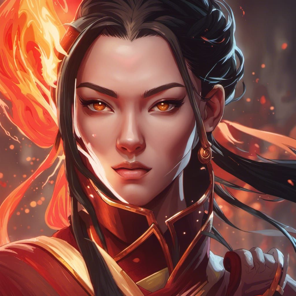 Fire bender Azula - AI Generated Artwork - NightCafe Creator