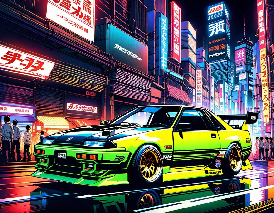 JDM racing car in city - AI Generated Artwork - NightCafe Creator