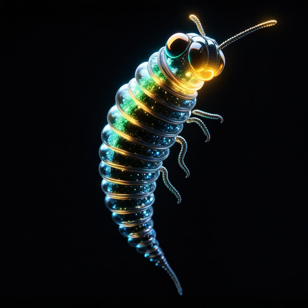 Glowieee the worm - AI Generated Artwork - NightCafe Creator