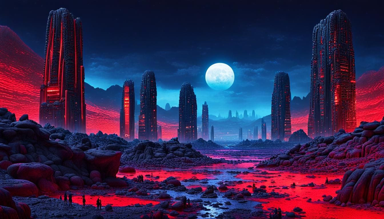 Alien Mega City - AI Generated Artwork - NightCafe Creator