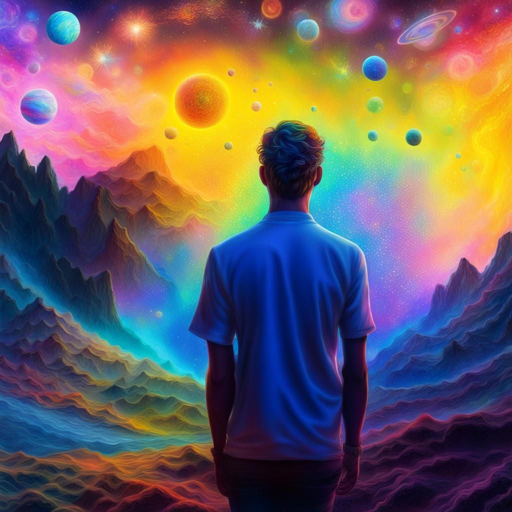 True Colors 8k resolution holographic astral cosmic illustration mixed ...