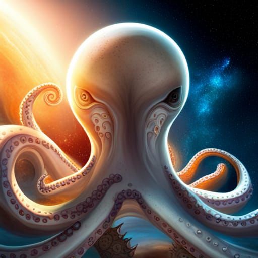 Octopus in space - AI Generated Artwork - NightCafe Creator