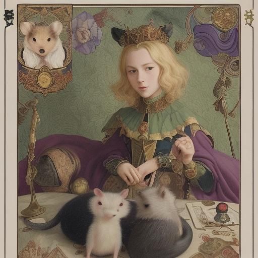 Exclusive tarot cards with images of mice and hedgehogs By Konstantin ...