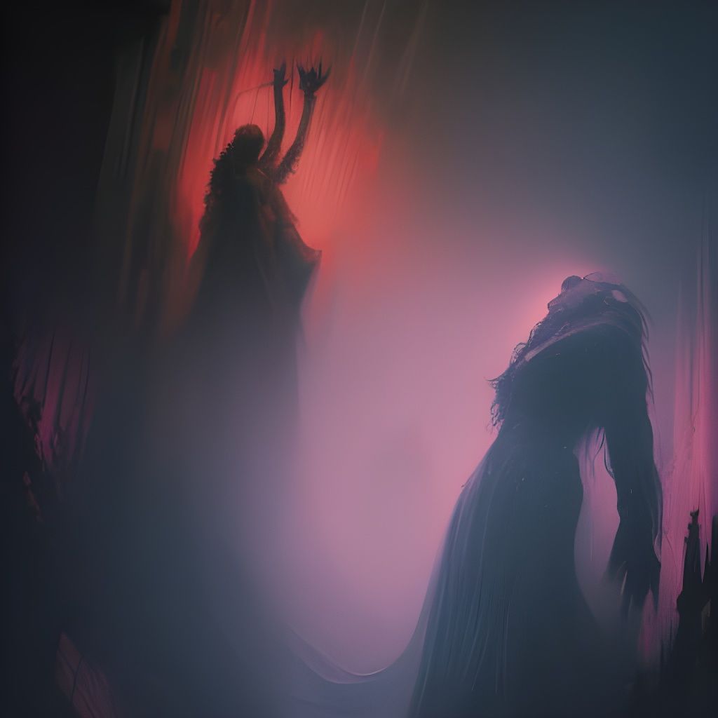 Black Metal synthwave neon retro horror Gustave Doré Greg Rutkowski ...