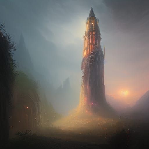 Underground Wizards Tower - AI Generated Artwork - NightCafe Creator