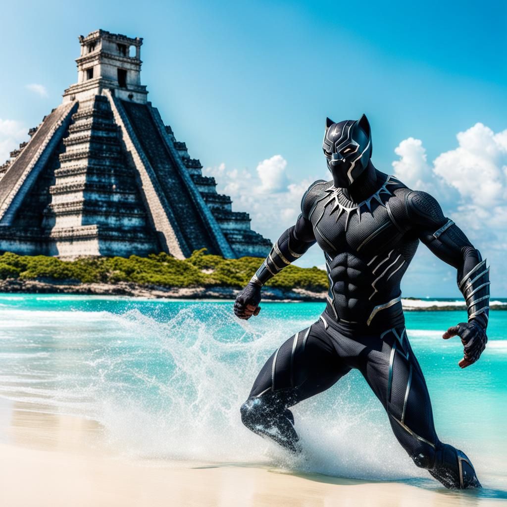 Mayan Namor fight Marvel Black Panther - AI Generated Artwork ...