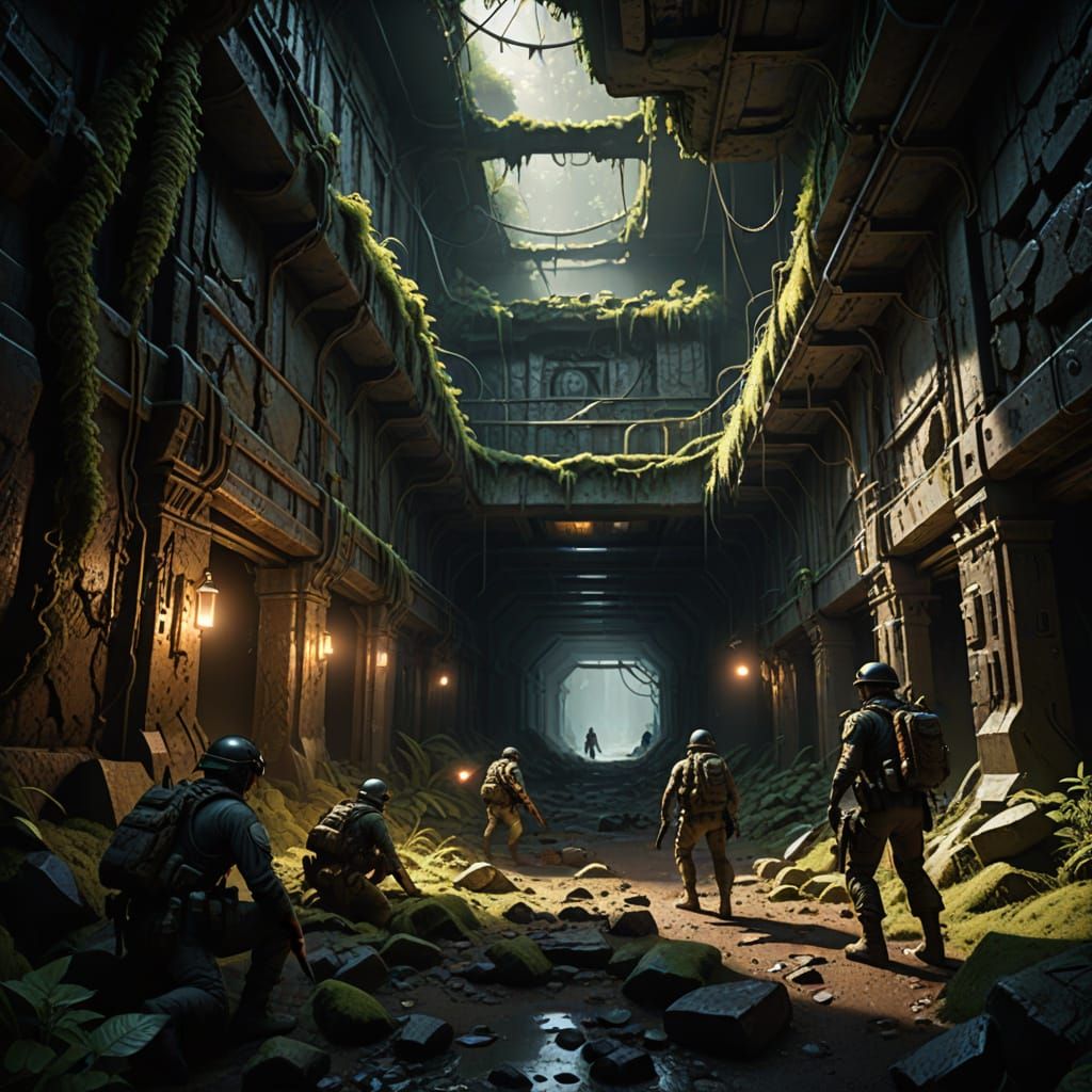 Combat in a Subterranean Tunnel - Gritty Underground Combat ...