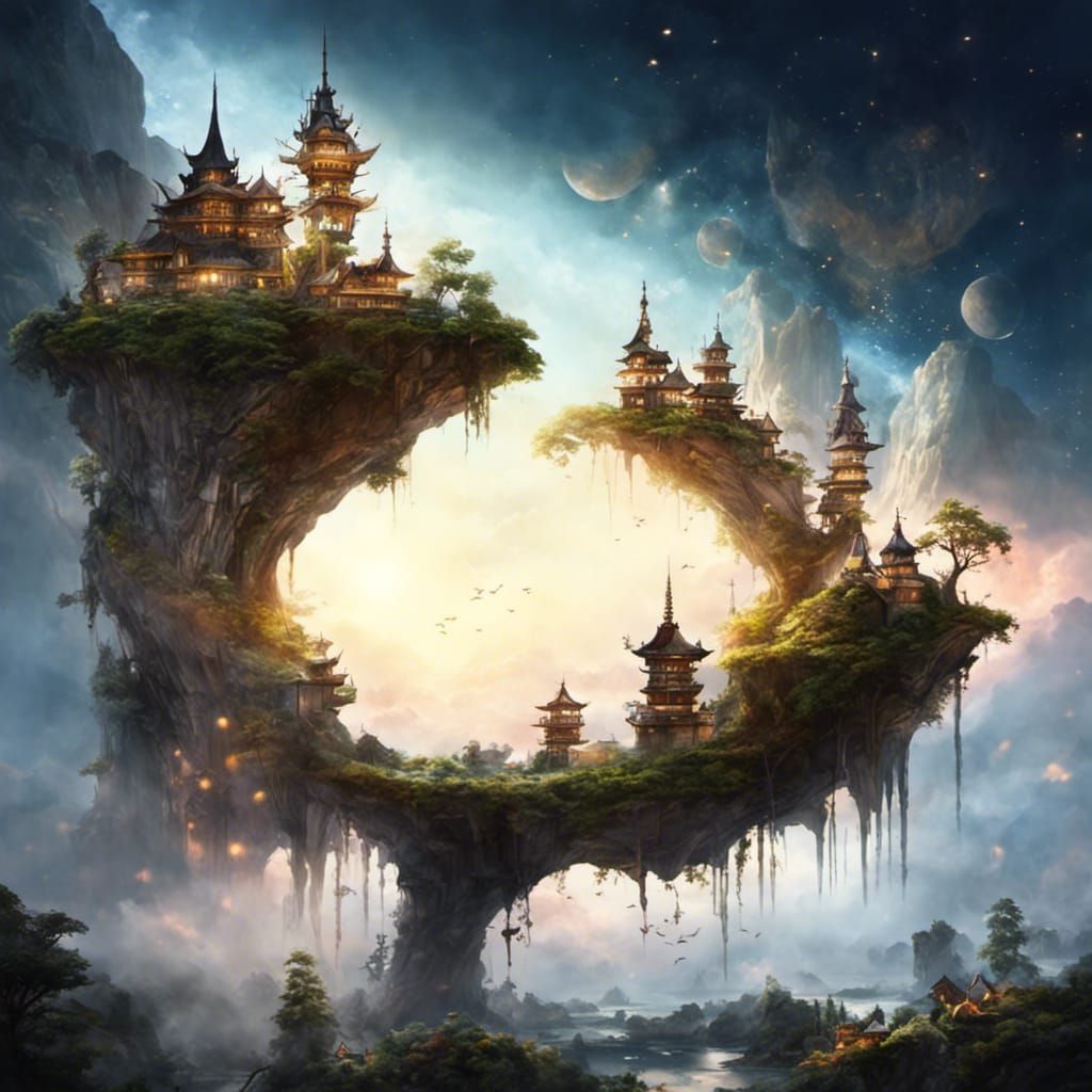 Fantasycore Treehouse - AI Generated Artwork - NightCafe Creator