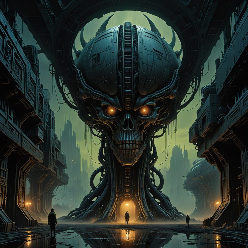 Global Planetary Protection Command station. A surreal, disturbing, terrifying base design with ...