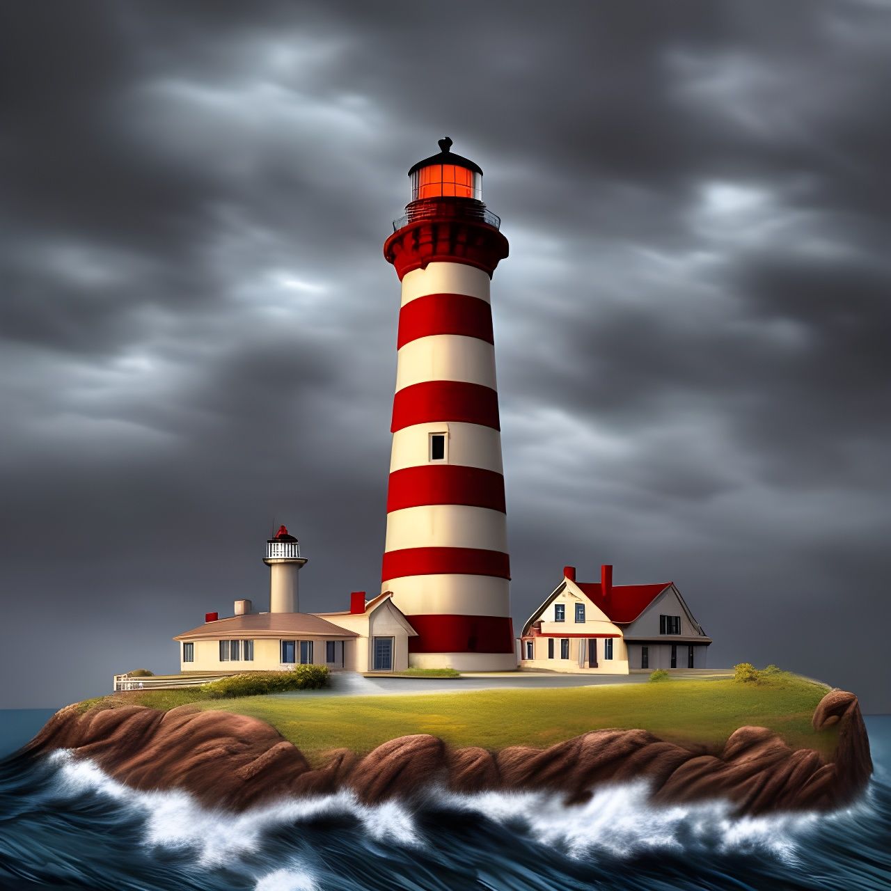 Lighthouse - AI Generated Artwork - NightCafe Creator