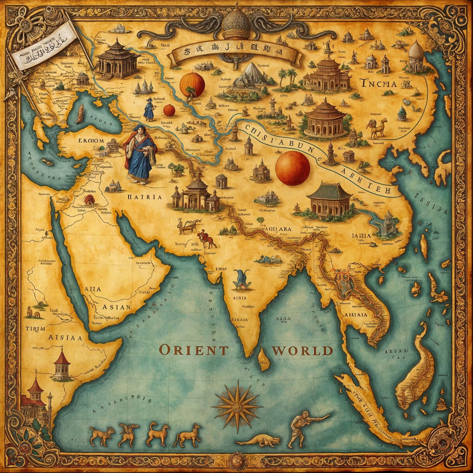 Ancient map of Orient World - Ancient map of Orient World