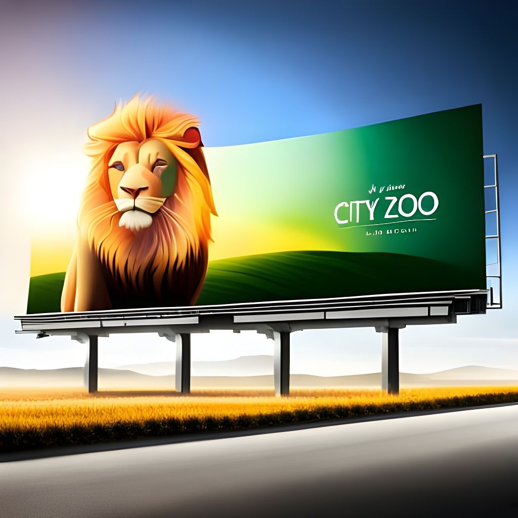City Zoo billboard - AI Generated Artwork - NightCafe Creator
