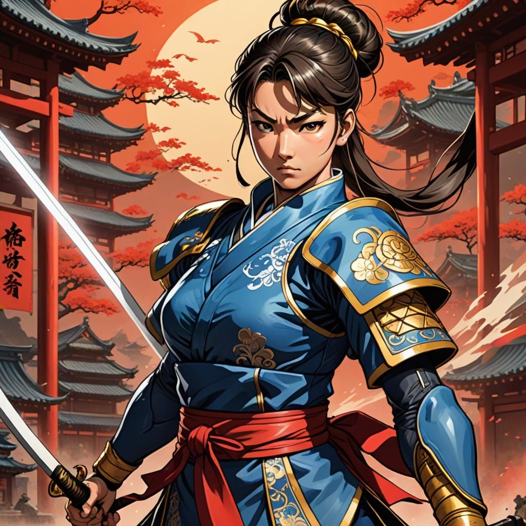 Chun-Li as a Samurai, qipao - Chun-Li Samurai Warrior in Tra...