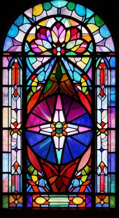 Stained Glass Starburst - AI Generated Artwork - NightCafe Creator