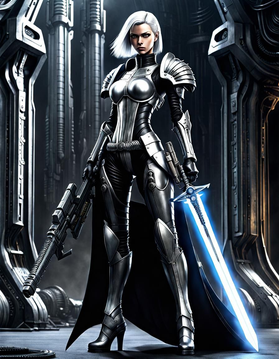 Anime military cyborg by H.R. Giger - AI Generated Artwork - NightCafe ...