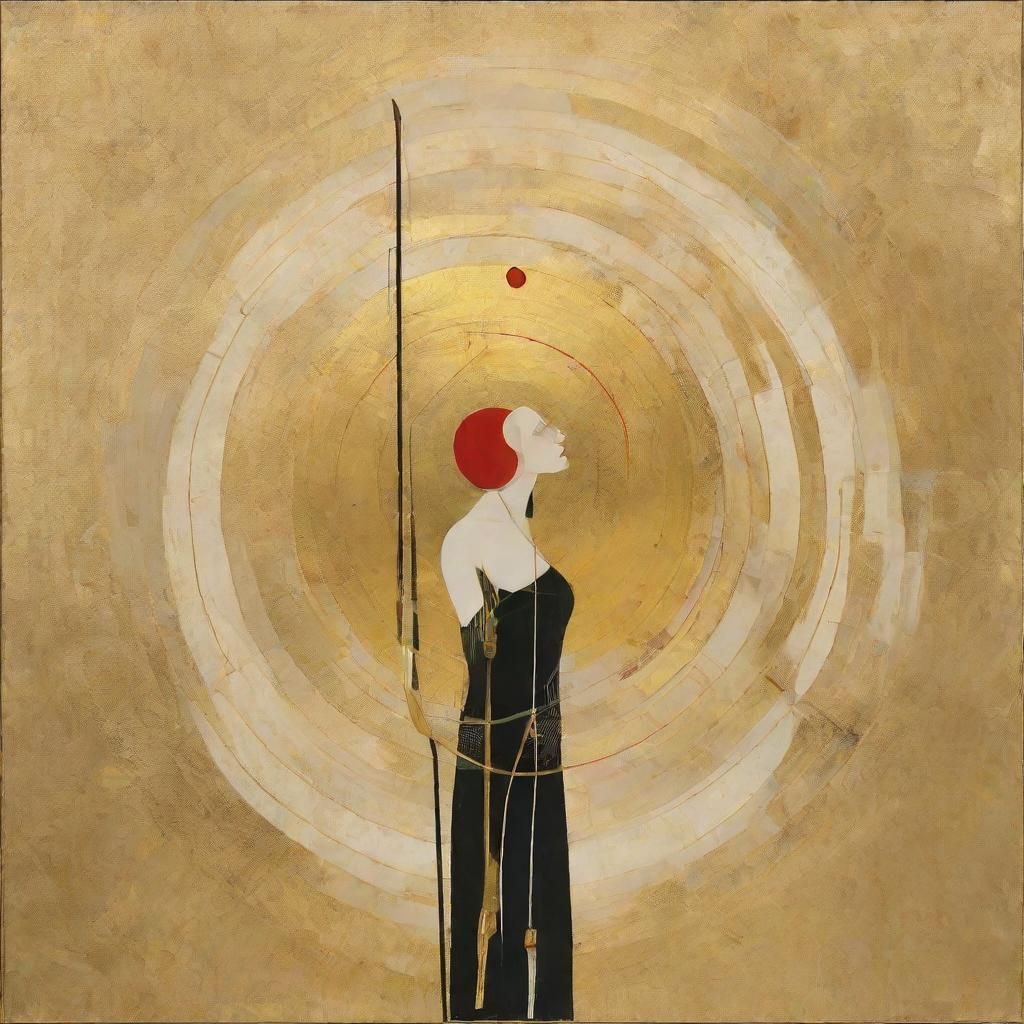 Art by Gustav Klimt, abstract composition focusing on the elegance of ...