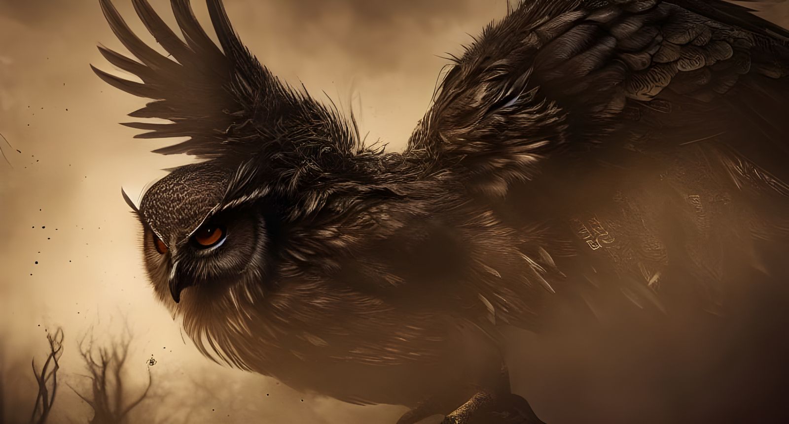 Post-Apocalyptic Evil Owls - AI Generated Artwork - NightCafe Creator