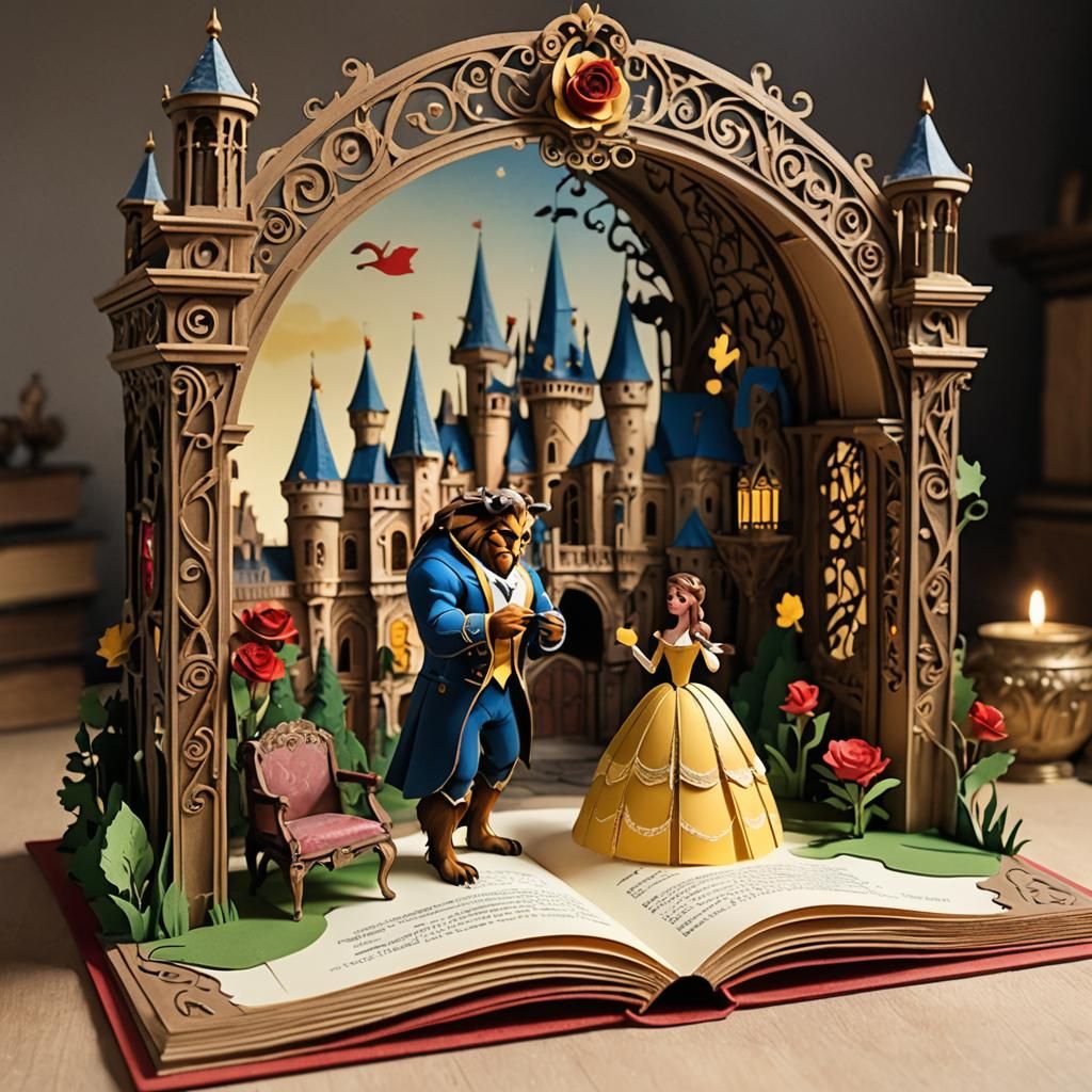 Beauty and the Beast ( pop up edition) - AI Generated Artwork ...