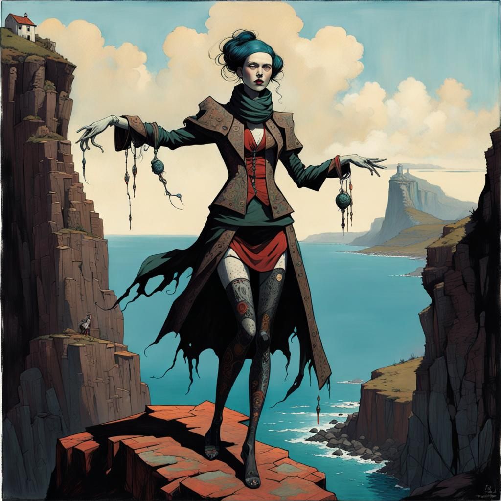 Full body portrait : stunning eccentric woman standing in a ballet pose ...