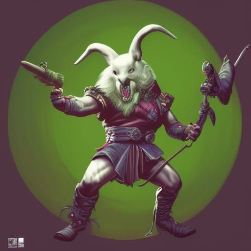Logo Epic grand White rabbit with a jokerface and a timebomb in the ...
