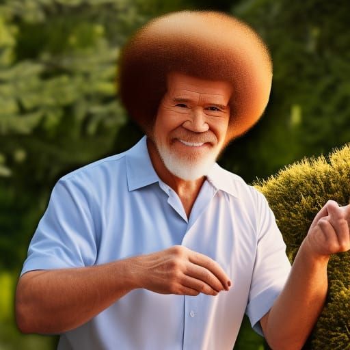 Bob Ross - AI Generated Artwork - NightCafe Creator