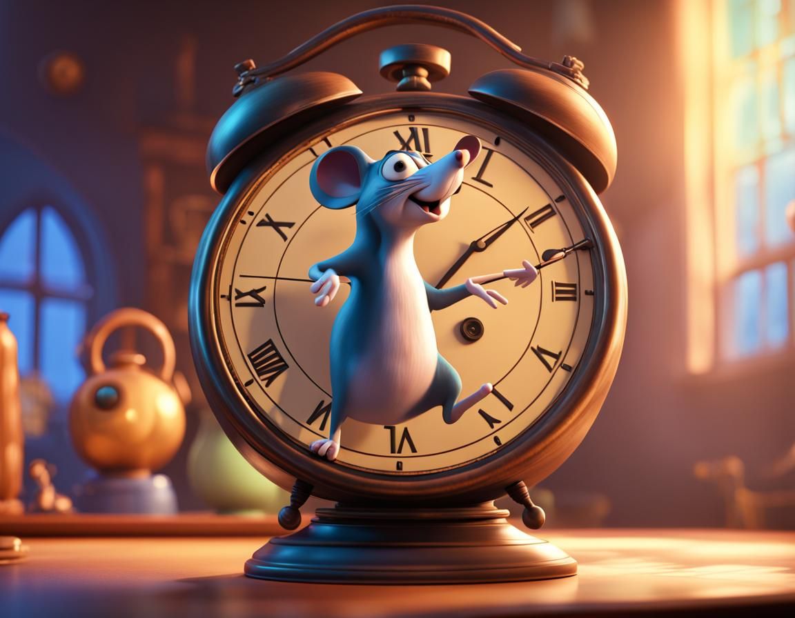 hICKORY DICKORY DOCK, the mouse ran up the clock. - AI Generated ...