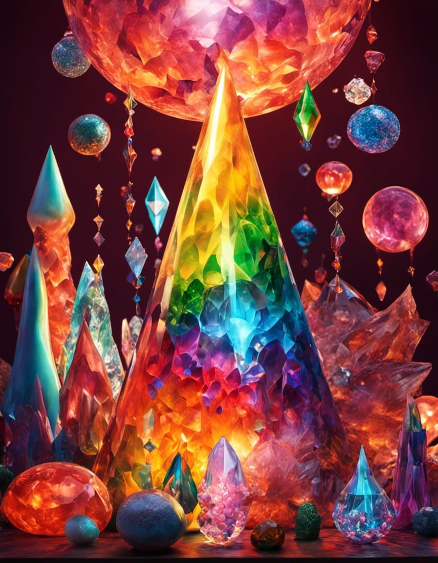 Cosmic crystal lava lamp - AI Generated Artwork - NightCafe Creator