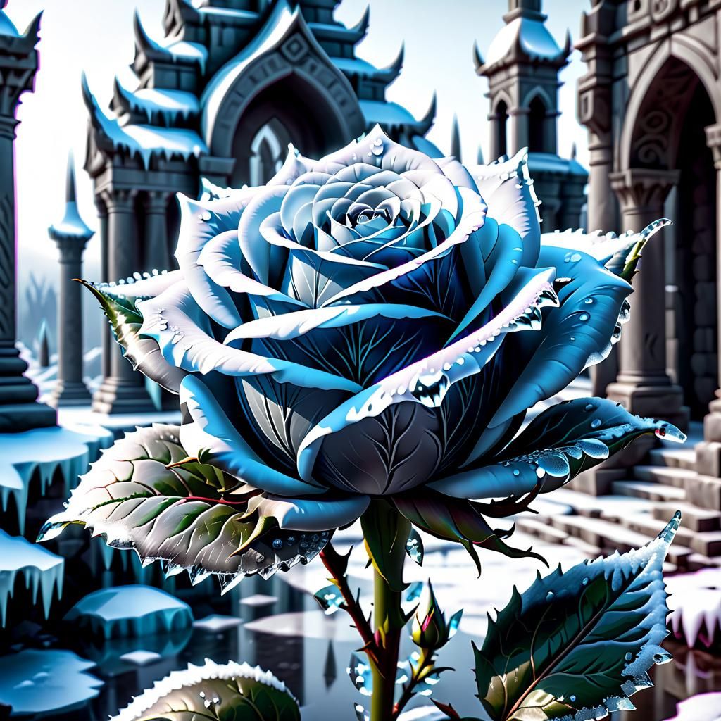 Mystic blue rose. - AI Generated Artwork - NightCafe Creator