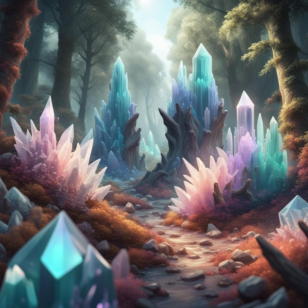 Awesome crystals - AI Generated Artwork - NightCafe Creator
