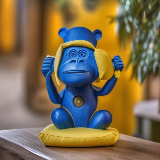 King of the Blue Monkeys - AI Generated Artwork - NightCafe Creator