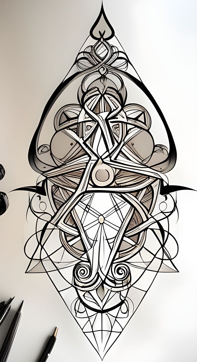 Occult Sigil #5 gothic art complex detailed elaborate - AI Generated ...