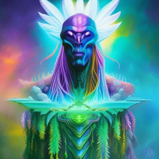 alien shaman - AI Generated Artwork - NightCafe Creator