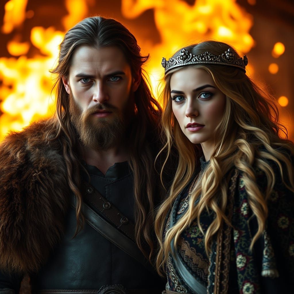 Bjorn & Astrid – The Royal Bond - Viking Royalty in Golden L...
