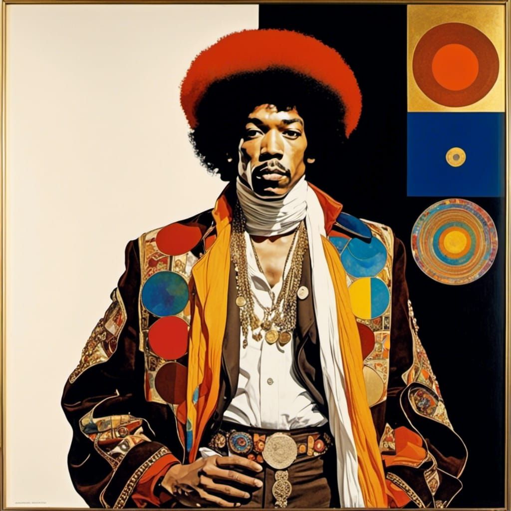 Jimi Hendrix afro hair JC Leyendecker altarpiece by Egon Schiele Andy ...
