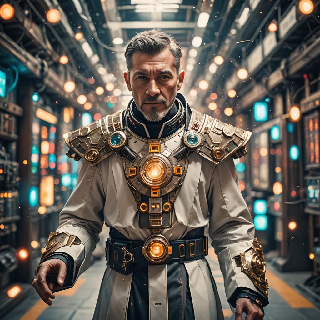 Retrofuturistic Tech Priest - AI Generated Artwork - NightCafe Creator