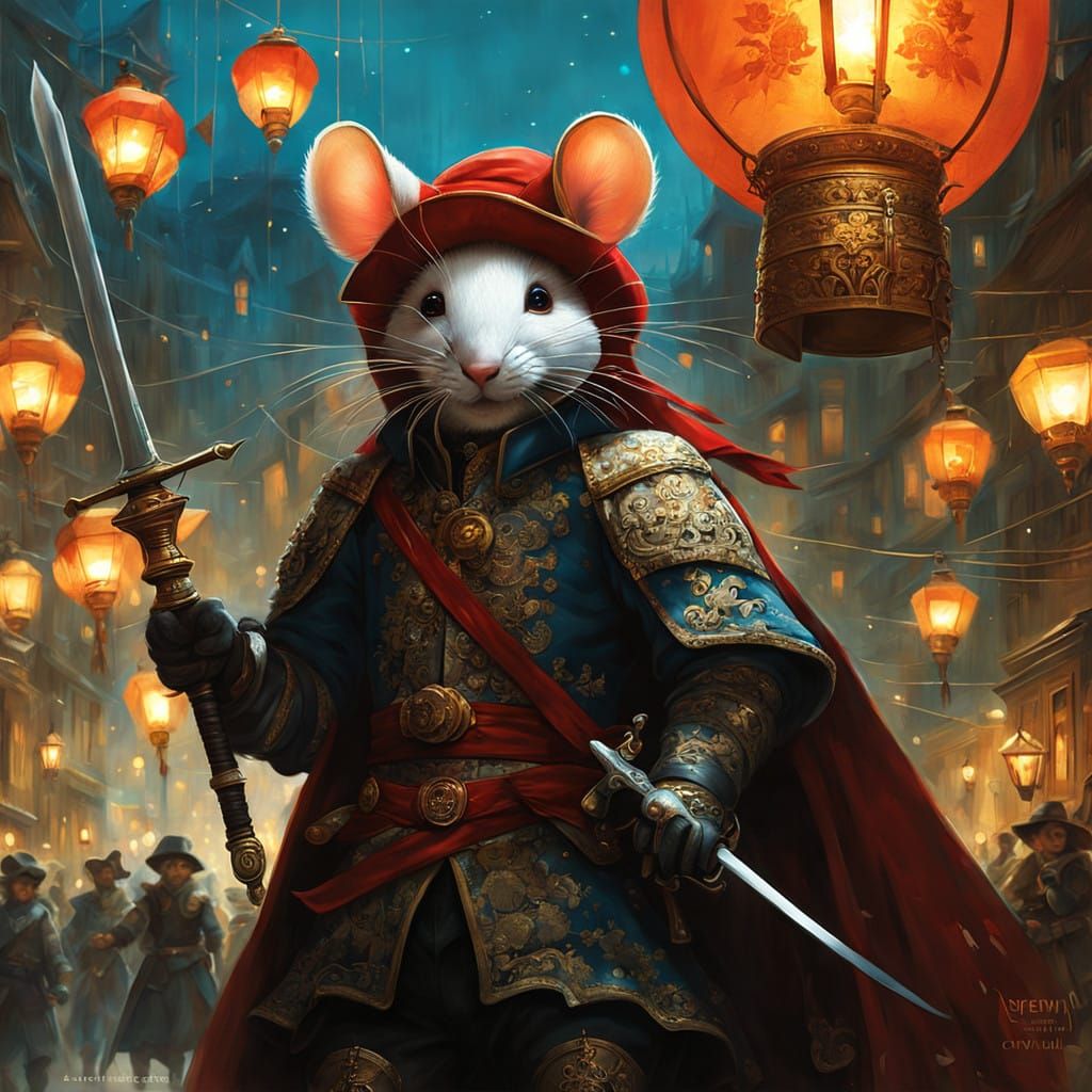 Chibi Musketeer Mouse Makes a Dashing Pass in 17th... - AI Art