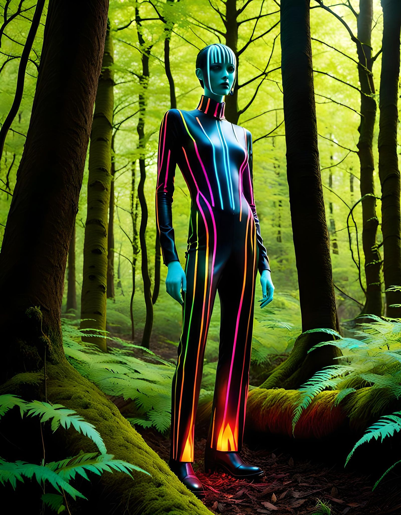 Neon Fire Sídhe - AI Generated Artwork - NightCafe Creator